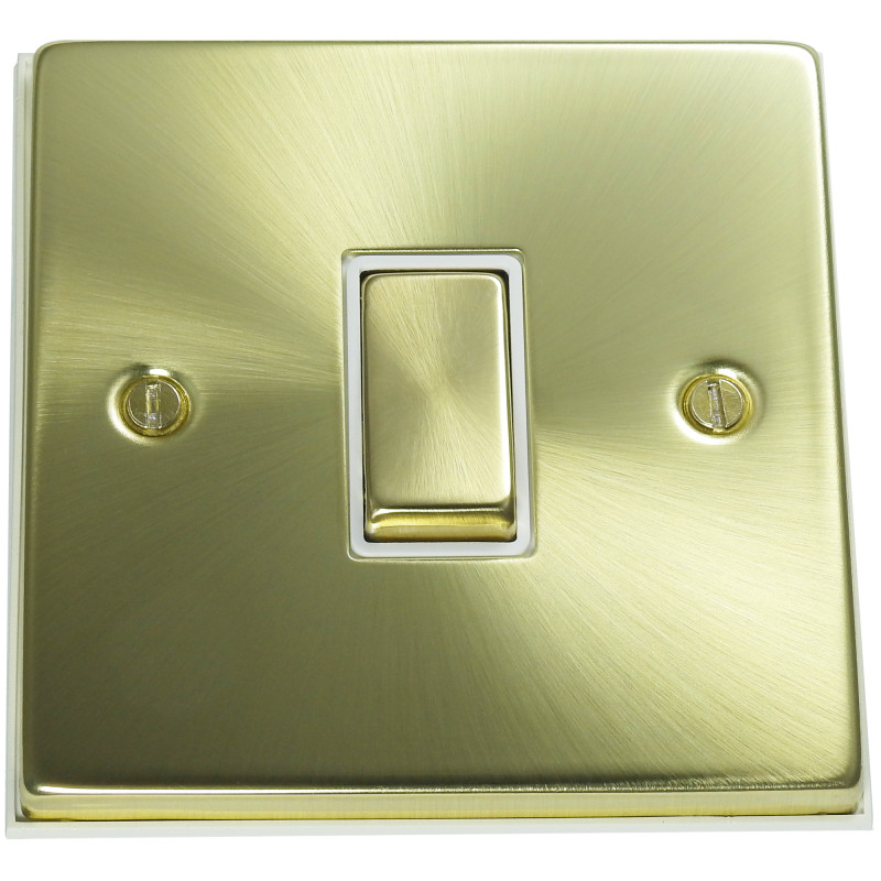 3 Gang 2 Way 10 Amp Light Switch Satin Brass